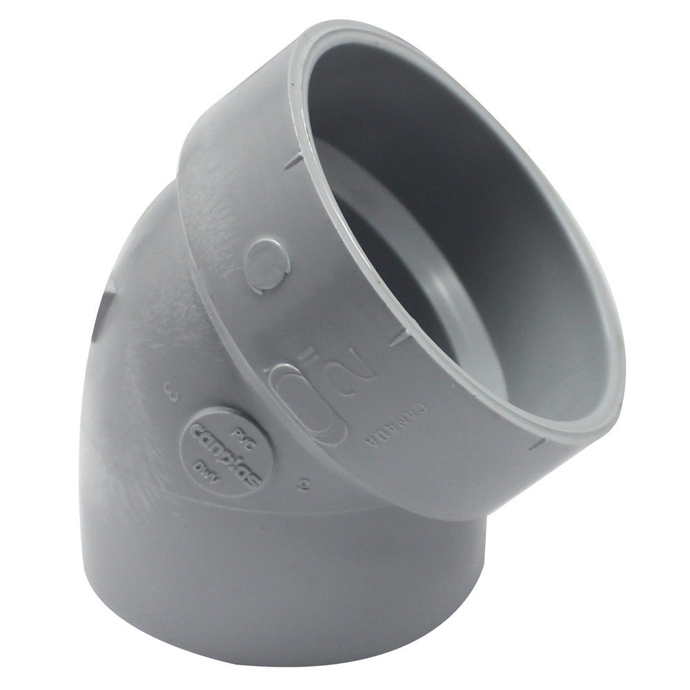 Canplas PVC DWV 45 Degree PVC Street Elbow Spigot x Hub - Saltillo, MS ...