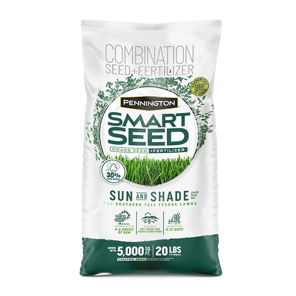 Pennington Smart Seed Southern Sun And Shade Grass Seed And Fertilizer ...