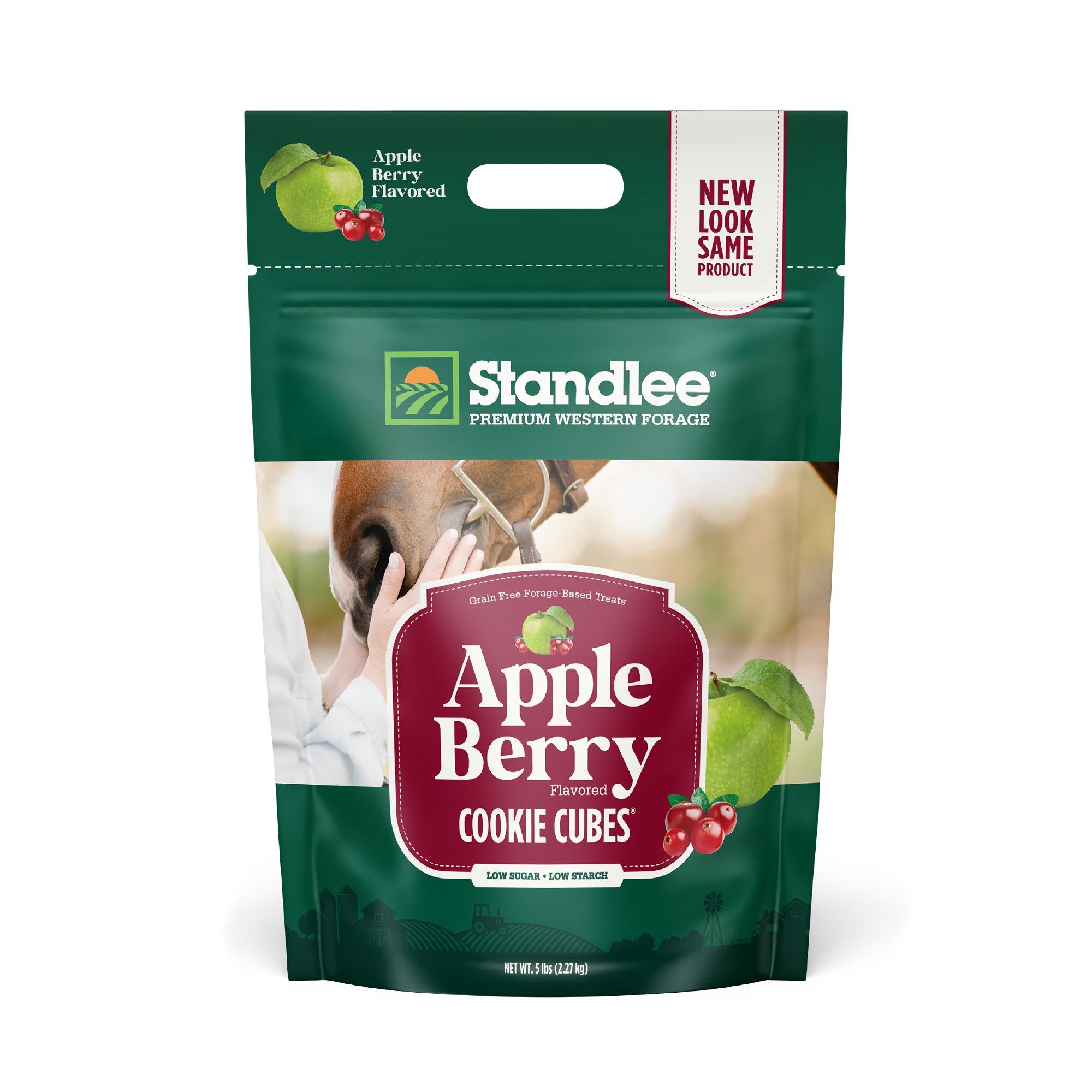 Standlee Premium Western Forage Apple Berry Cookie Cubes Horse Treat ...